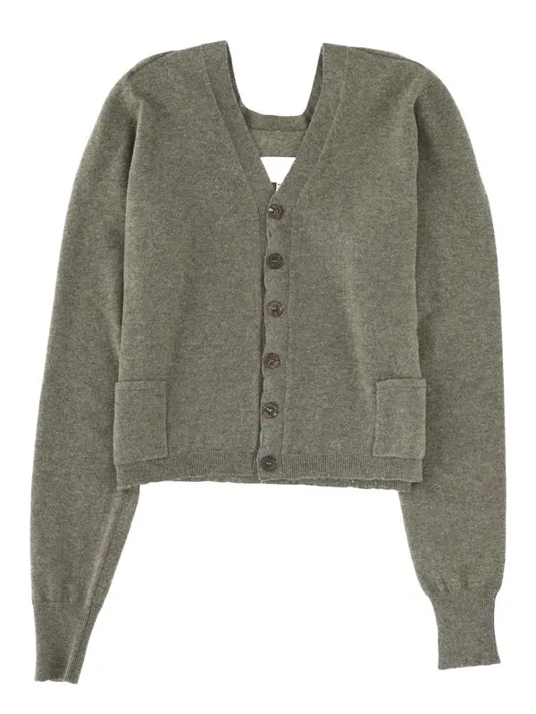 MAISON MARGIELA V-neck Cropped Cardigan - Green