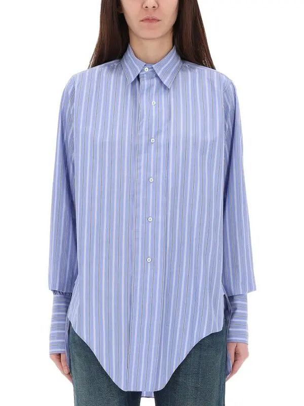 MAISON MARGIELA Cotton Shirt - Blue