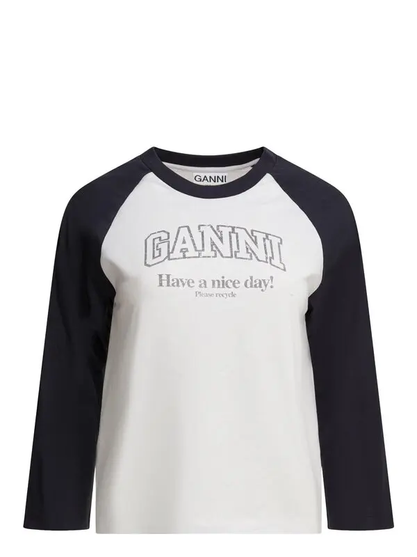 GANNI Baseball T-shirt - White