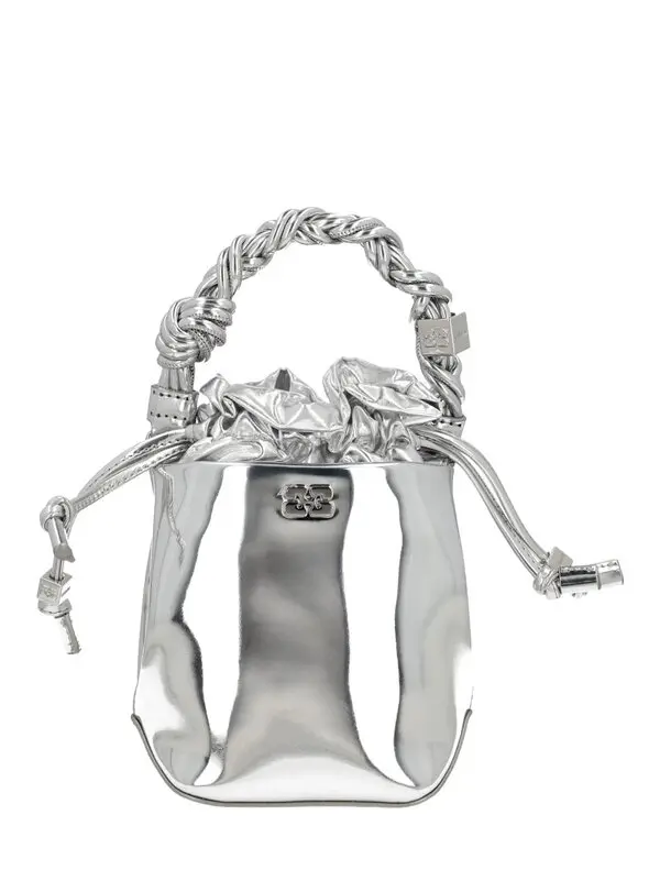 GANNI Bou Bucket Mini Bag - Silver