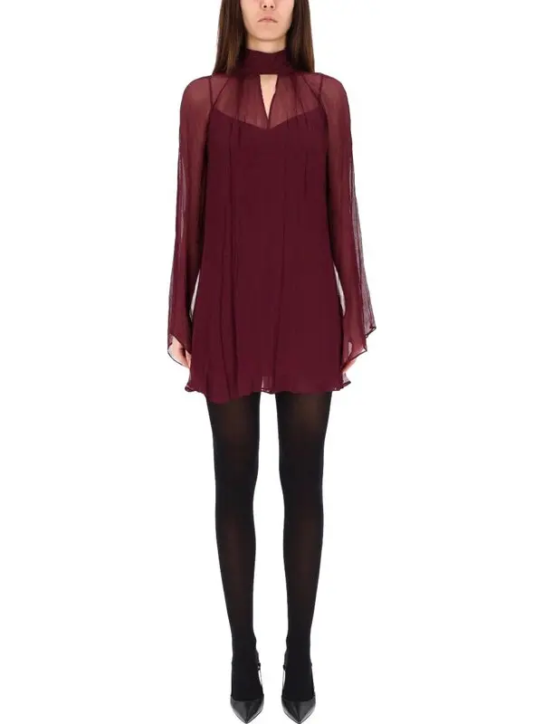 Staud Esther Mini Dress - Bordeaux