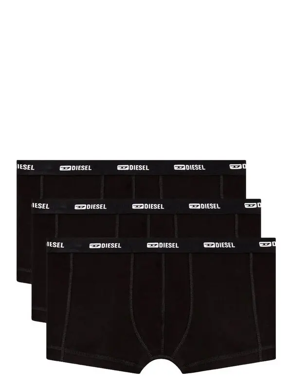 DIESEL 3-pack Logo Boxer Shorts - Black