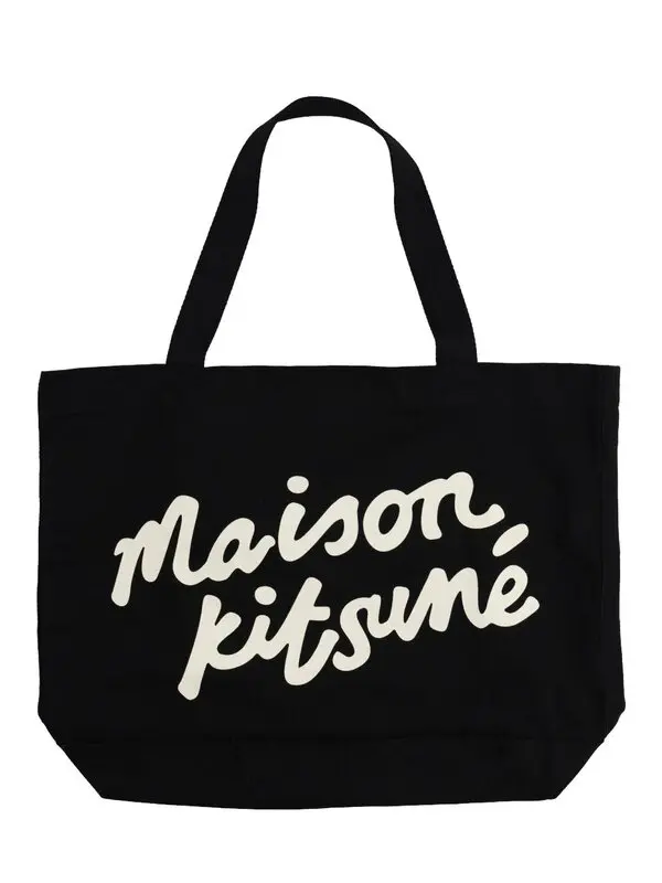Maison Kitsuné Tote Bag With Logo - Black
