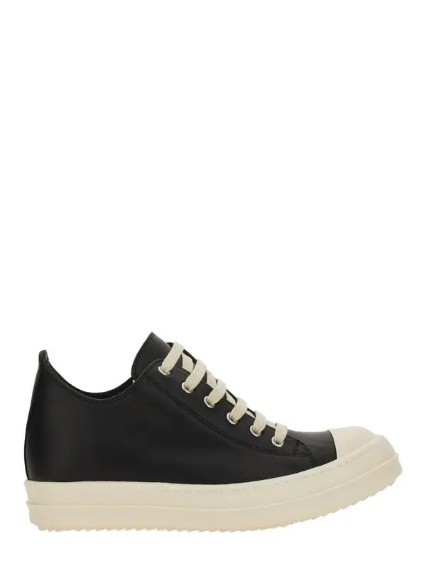 Rick Owens Leather Low-top Sneaker - Black
