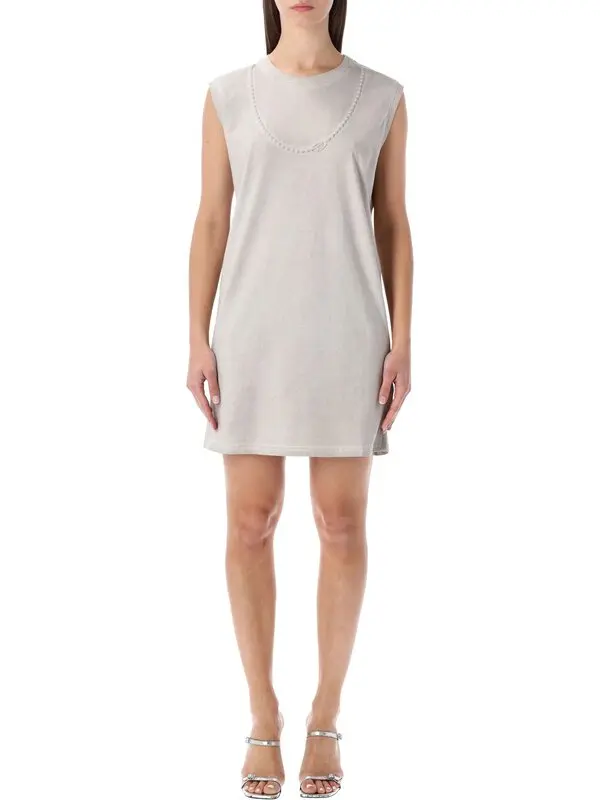 DIESEL® Cotton D-emb Dress - Grey Mist