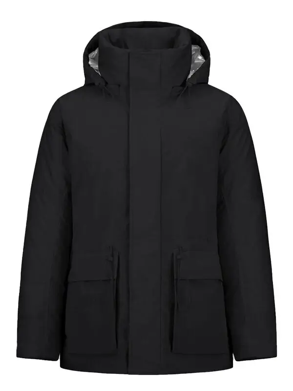 Herno Crinkle Metallic Parka - Black
