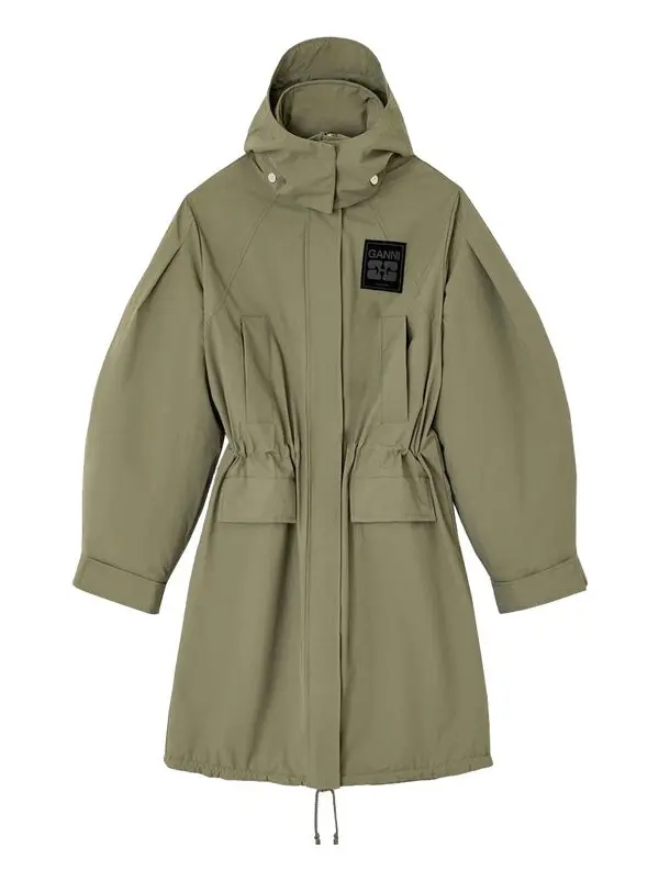 GANNI Tri-layer Parka - Green
