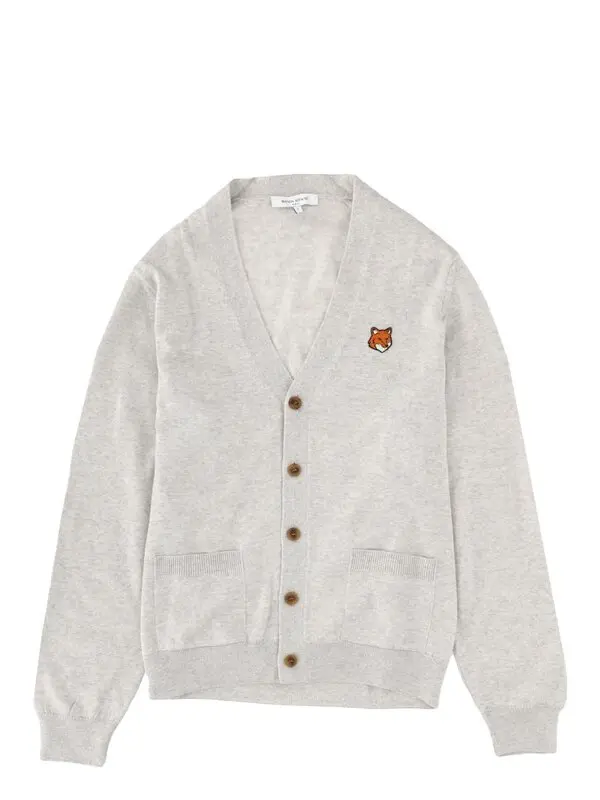 Maison Kitsuné Fox Head Cardigan - Grey