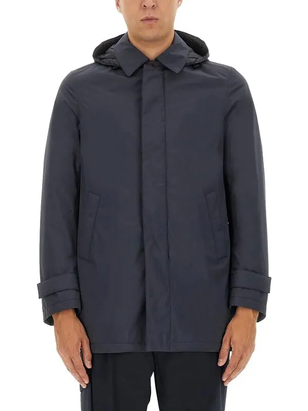 Herno Two-layer Windstopper Long Parka - Blue