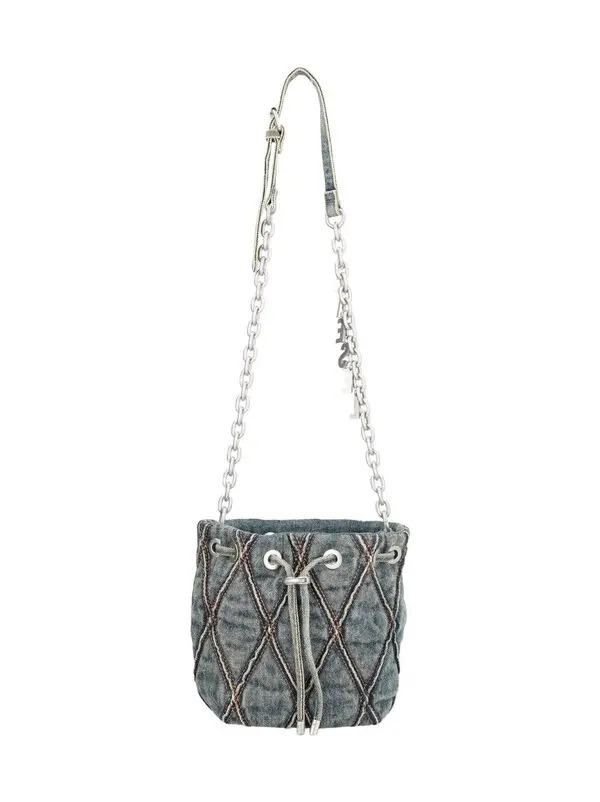DIESEL Charm D Bucket S Bag - Grey