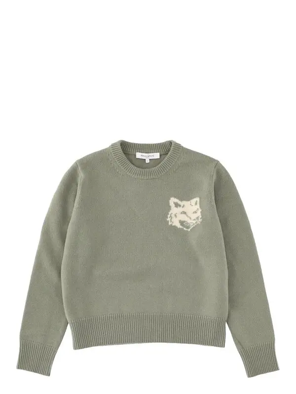 Maison Kitsuné Fox Head Sweater - Green