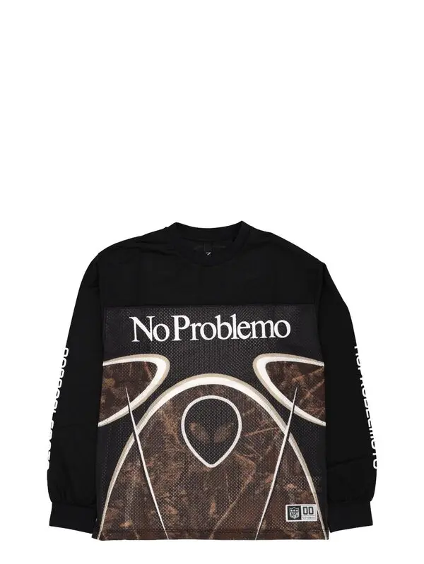 NO PROBLEMO Alien Ls Moto Sweatshirt - Black