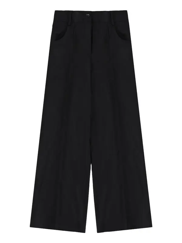 Theory Wool Tailored Trousers - Black