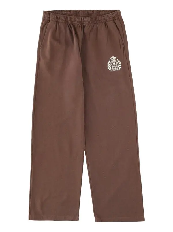 SPORTY&RICH Wide-leg Pants With Logo - Brown
