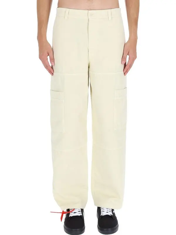 Off White Cargo Pants - Beige