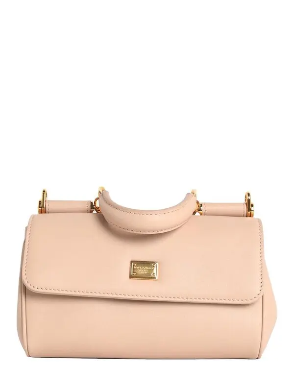 Dolce & Gabbana Small 'sicily' Leather Handbag - Nude