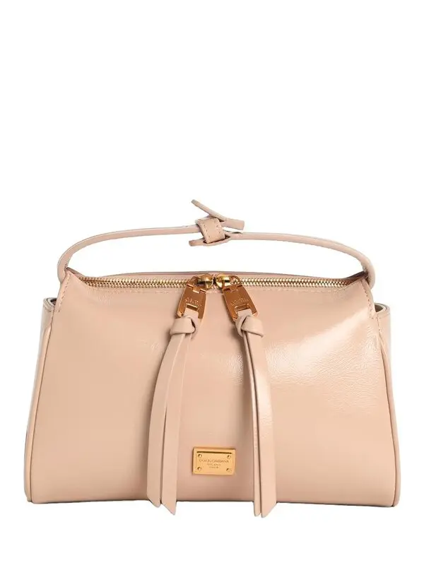 Dolce & Gabbana Vittoria Leather Handbag - Nude