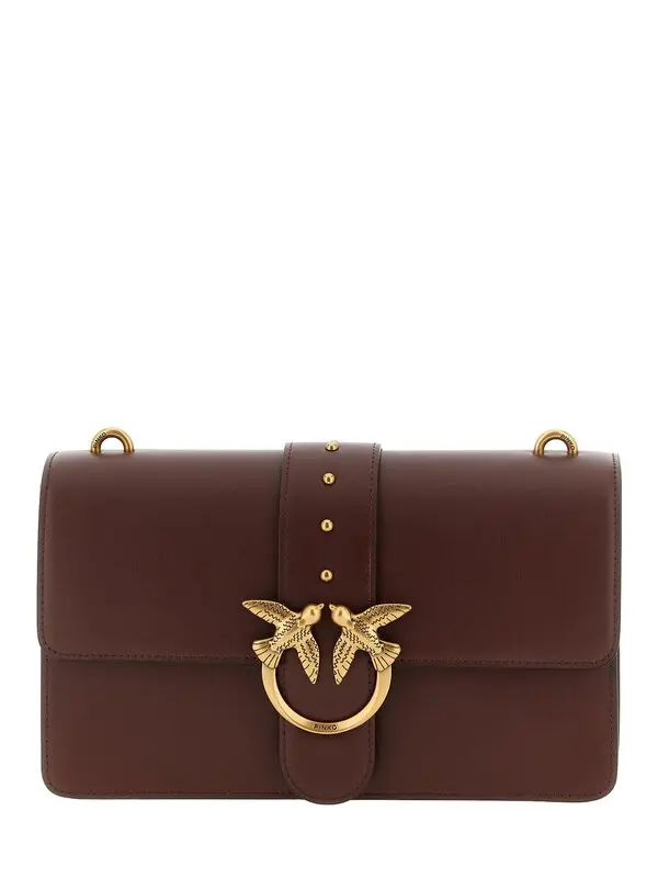 Pinko Love One Classic Crossbody Bag - Bordeaux