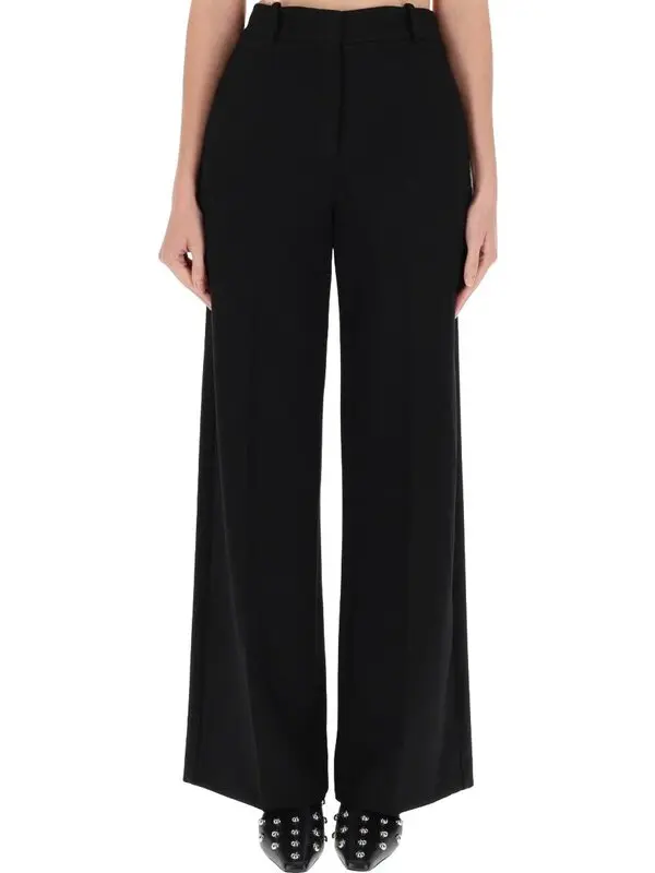 Theory Wide Leg Trousers - Black
