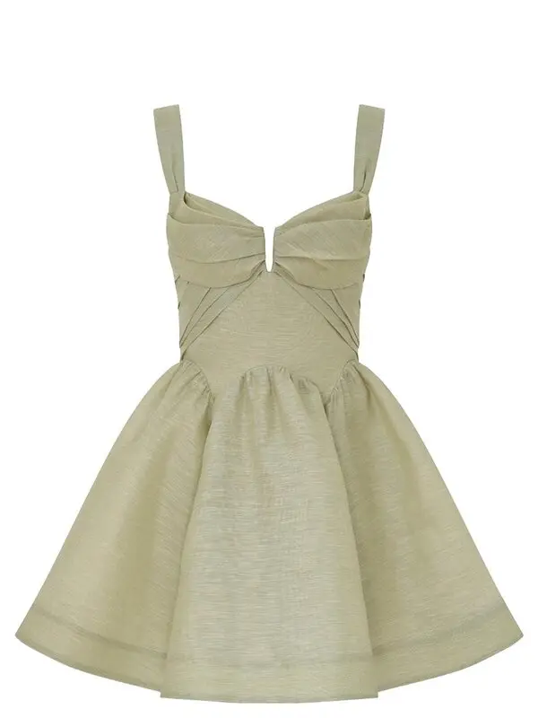 Zimmermann Mini 'rebellion Drape' Dress - Green