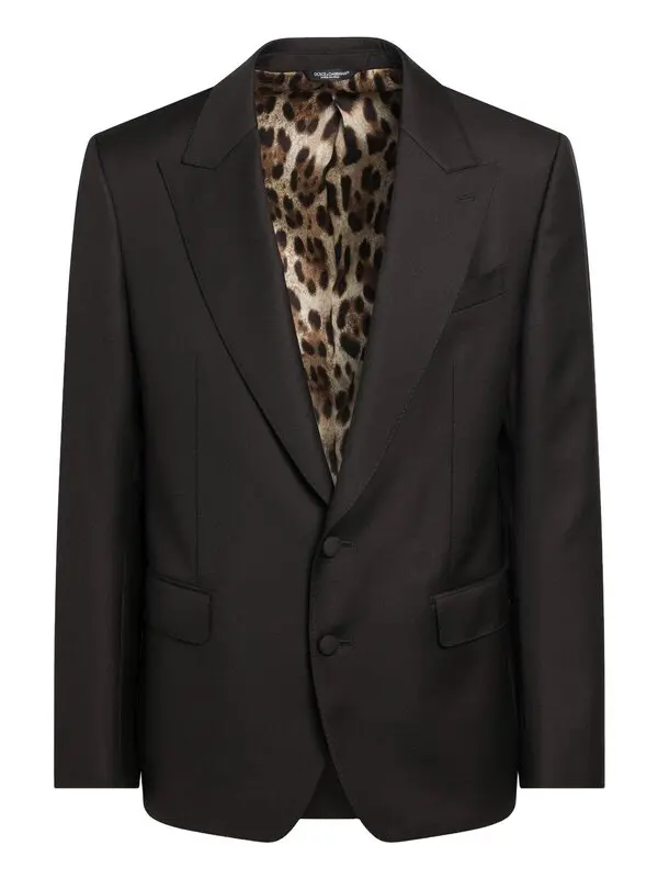 Dolce & Gabbana Single Breasted Wool Jacket - Brown