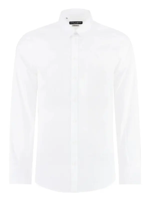 Dolce & Gabbana Gold Fit Cotton Shirt - White