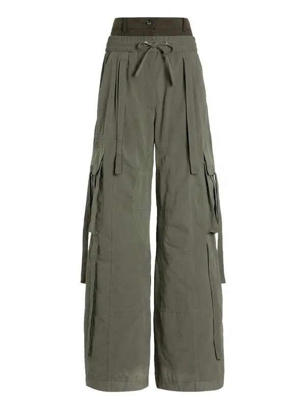 Dolce & Gabbana Waxed Faille Trousers - Green