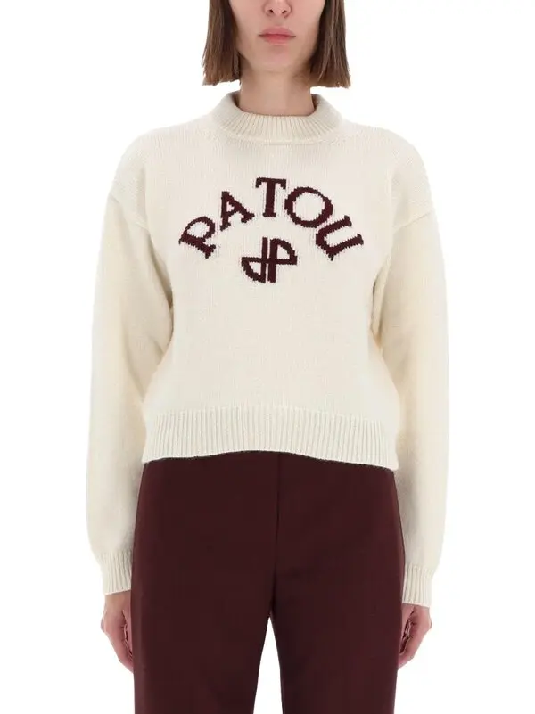 Patou Logo And Monogram Jersey - White