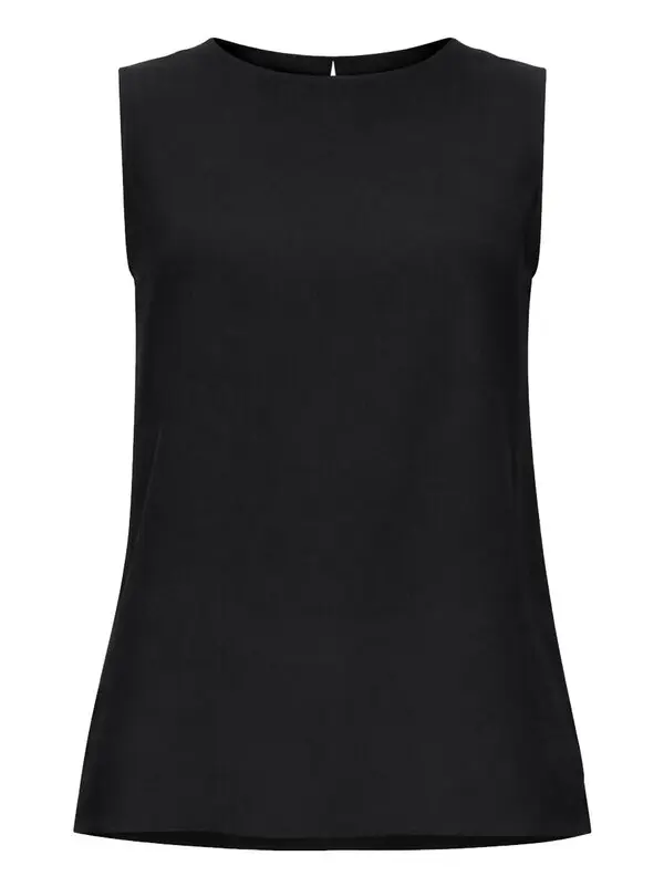 Theory Regular Fit Georgette Top - Black