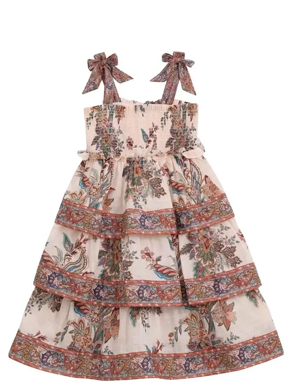 Zimmermann Tiered Cotton Dress - Multicolour