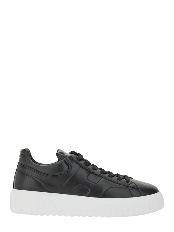 Hogan Sneaker With H Stripes - Black