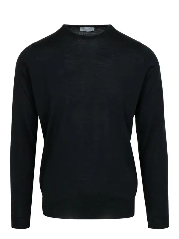 John Smedley Extra Fine Merino Wool Sweater - Black