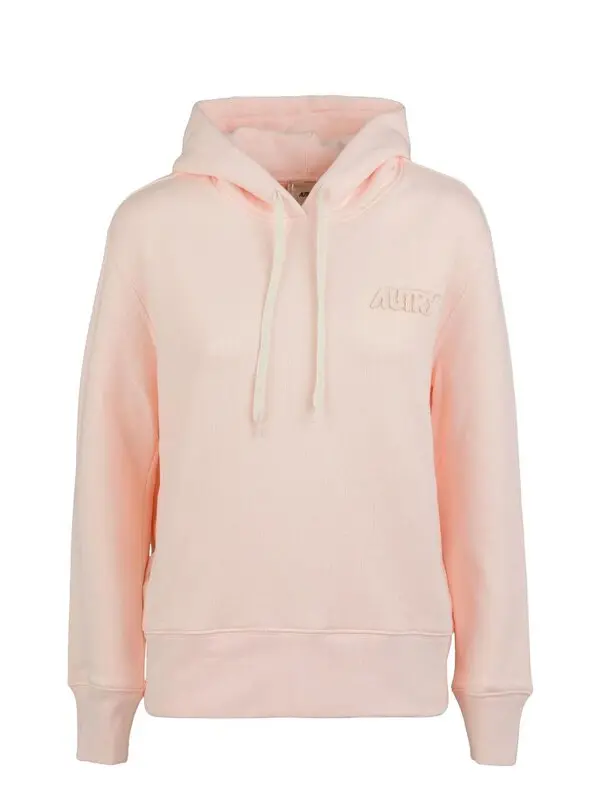 AUTRY Hooded Sweatshirt With Logo - Pink
