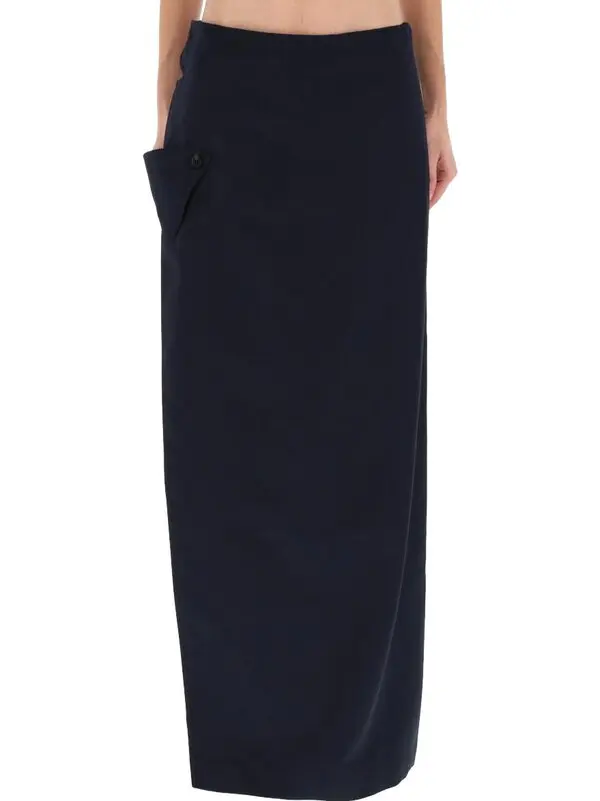 Jean Paul Gaultier Wraparound Pants Skirt - Blue