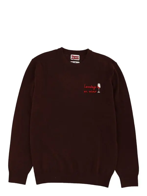 MC2 SAINT BARTH Embroidered Wool Sweater - Brown