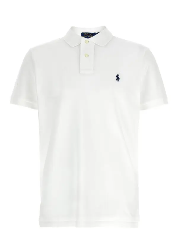 Polo Ralph Lauren Logo Embroidery Polo Shirt - White
