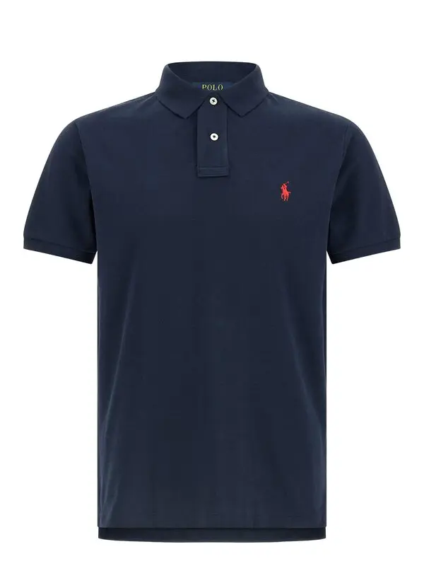 Polo Ralph Lauren Logo Embroidery Polo Shirt - Blue