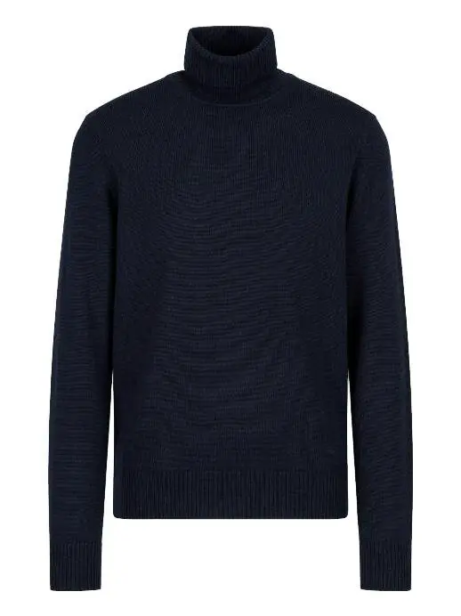 Emporio Armani Regular Fit Turtleneck - Blue