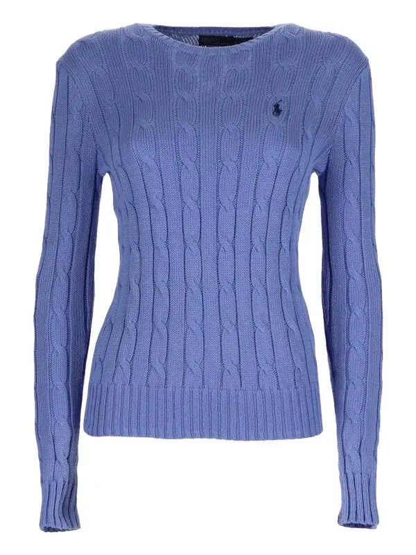 Polo Ralph Lauren Cable-knit Sweater With Logo - Azure