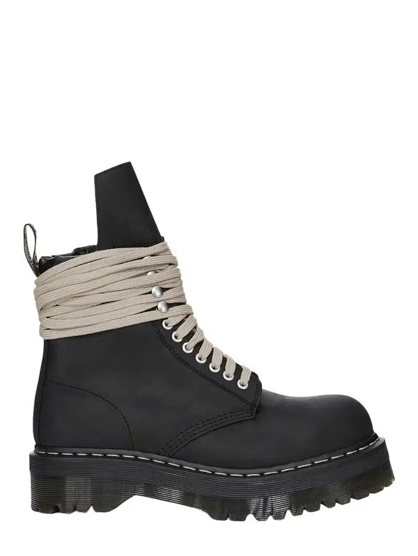 DR. MARTENS X RICK OWENS Quad Sole Steel Toe Boots - Black