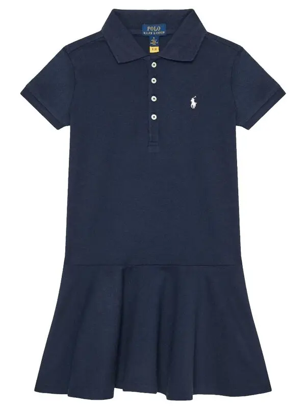 Polo Ralph Lauren Polo Shirt Dress With Logo - Blue