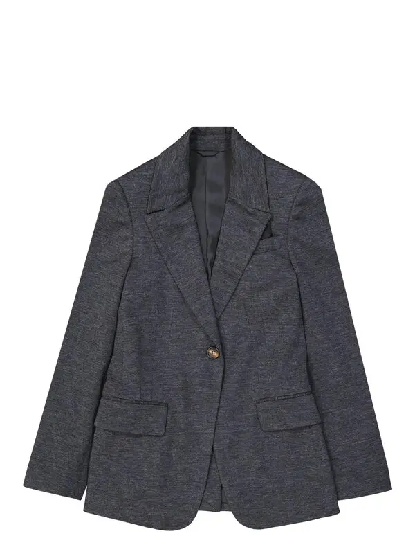 Brunello Cucinelli Wool Blazer - Gray