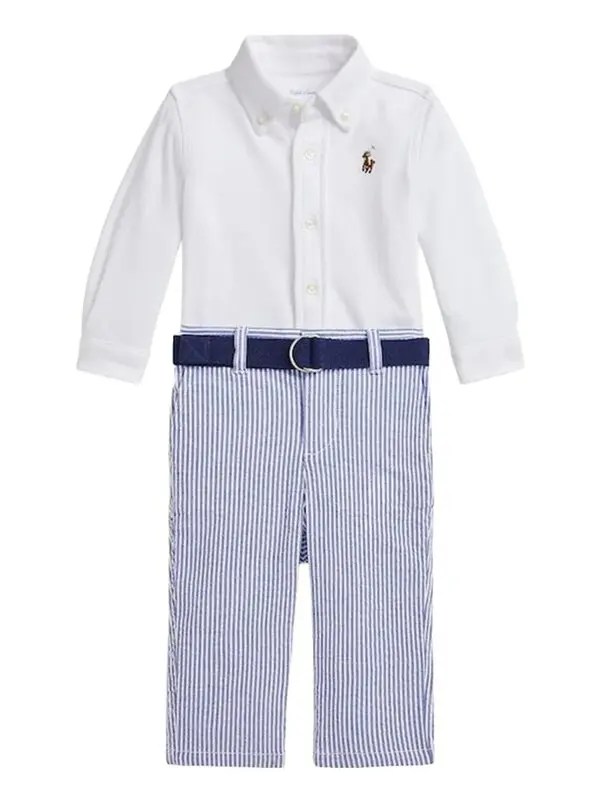 Polo Ralph Lauren Shirt And Pants Set - White