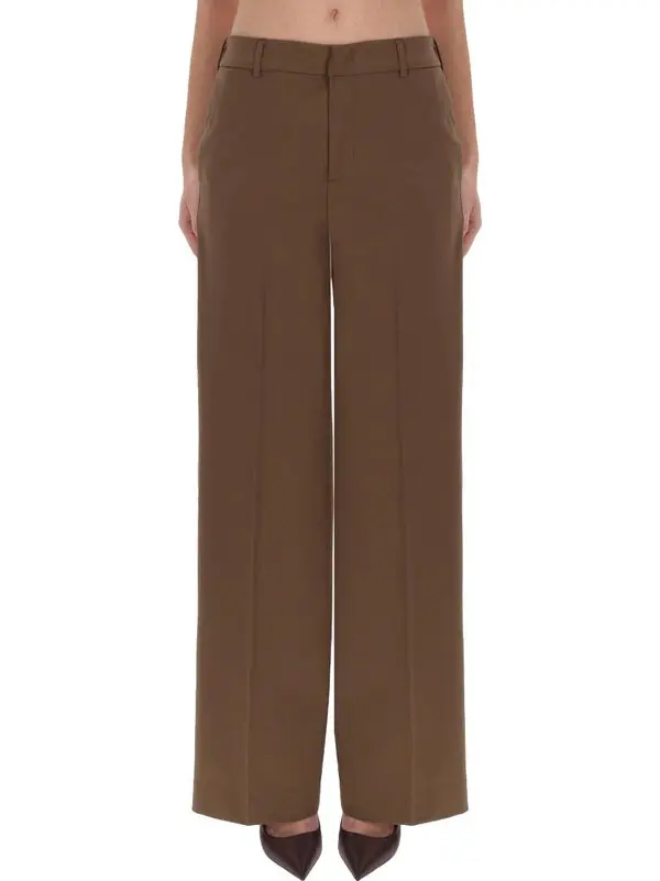 PT TORINO Lorenza Wide Leg Pants - Brown