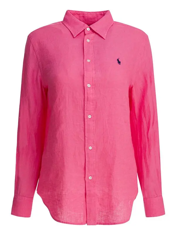 Polo Ralph Lauren Classic Fit Linen Shirt - Fuchsia
