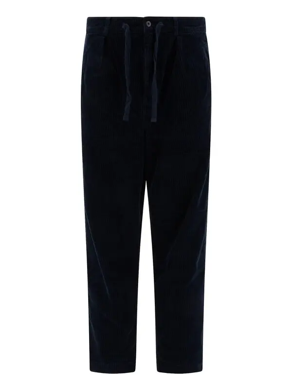 Polo Ralph Lauren Pleated Corduroy Trousers - Blue