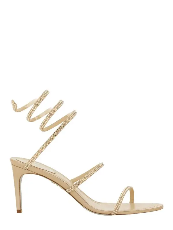 Rene Caovilla High Heel With Strappy Detailing - Beige