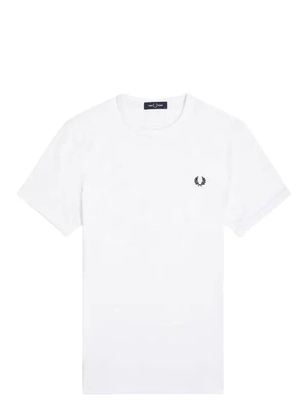 Fred Perry T Shirt With Logo - White