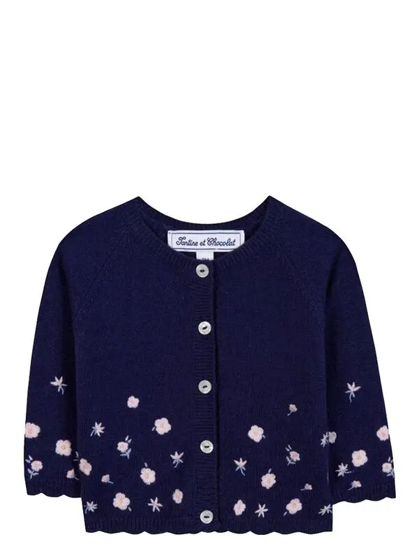 TARTINE ET CHOCOLAT Floral Cardigan - Blue
