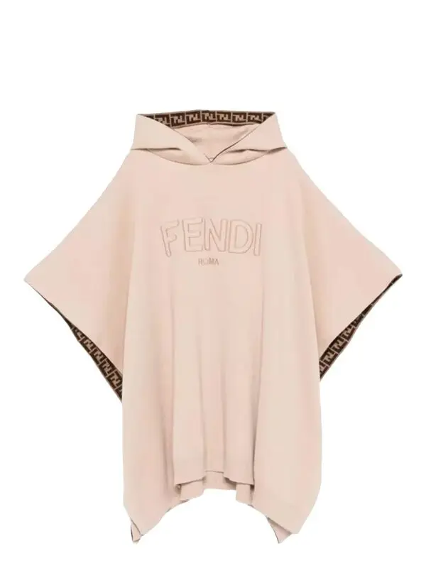 Fendi Virgin Wool Cape - Beige